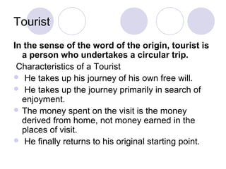 Important terminology in tourism | PPT