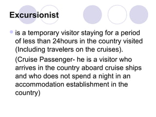 Important terminology in tourism | PPT