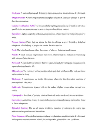 important terms and concepts Botany Shohab | PDF