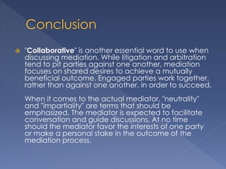 Important Terms for Mediation | PPTX