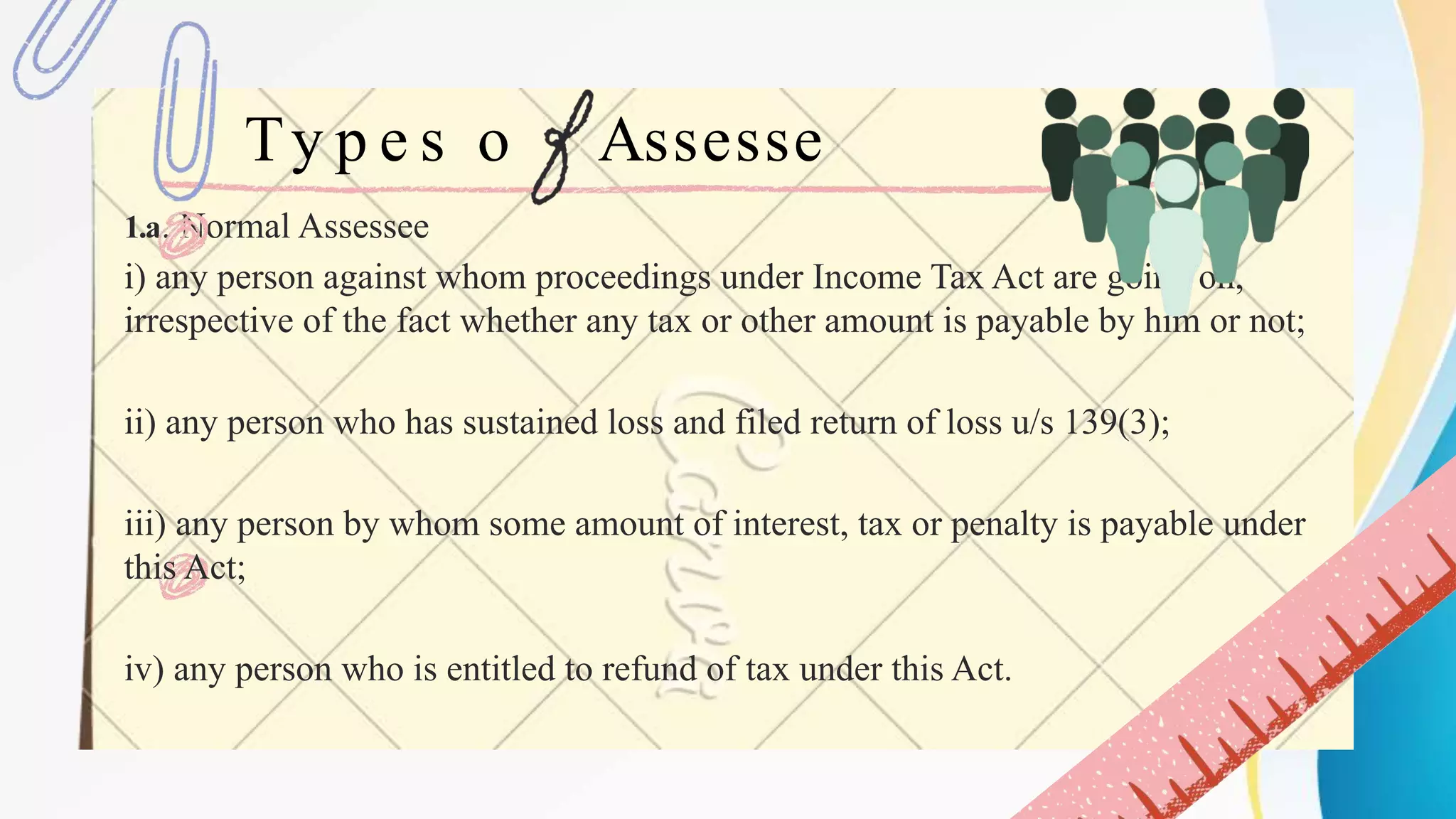 IMPORTANT TERMS USED IN INCOME TAX | PPT