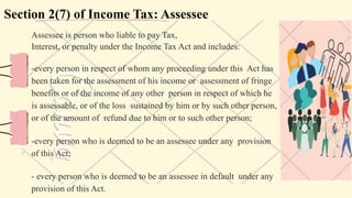 IMPORTANT TERMS USED IN INCOME TAX | PPT
