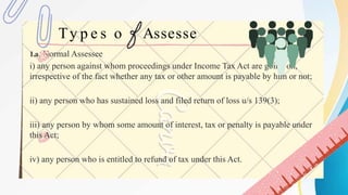 IMPORTANT TERMS USED IN INCOME TAX | PPT