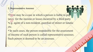 IMPORTANT TERMS USED IN INCOME TAX | PPT