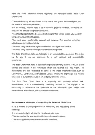 Important Things to Know about Bada Char Dham Yatra by Helicopter.ppt ...