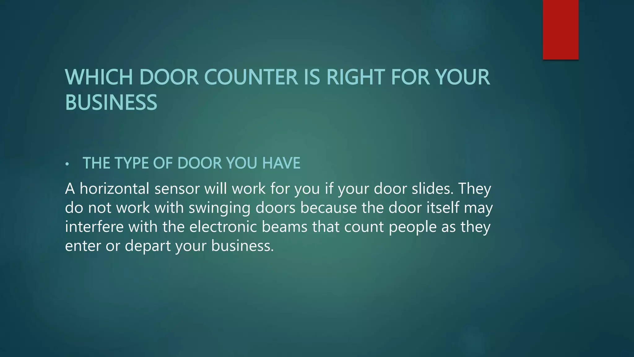 Important Things You Must Know About Door Traffic Counter | PPTX | Home ...