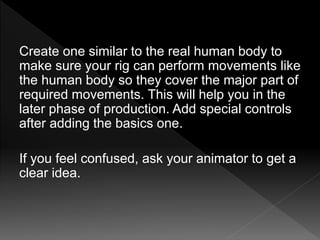 Important Tips for 3D Animation Rigging | PPTX