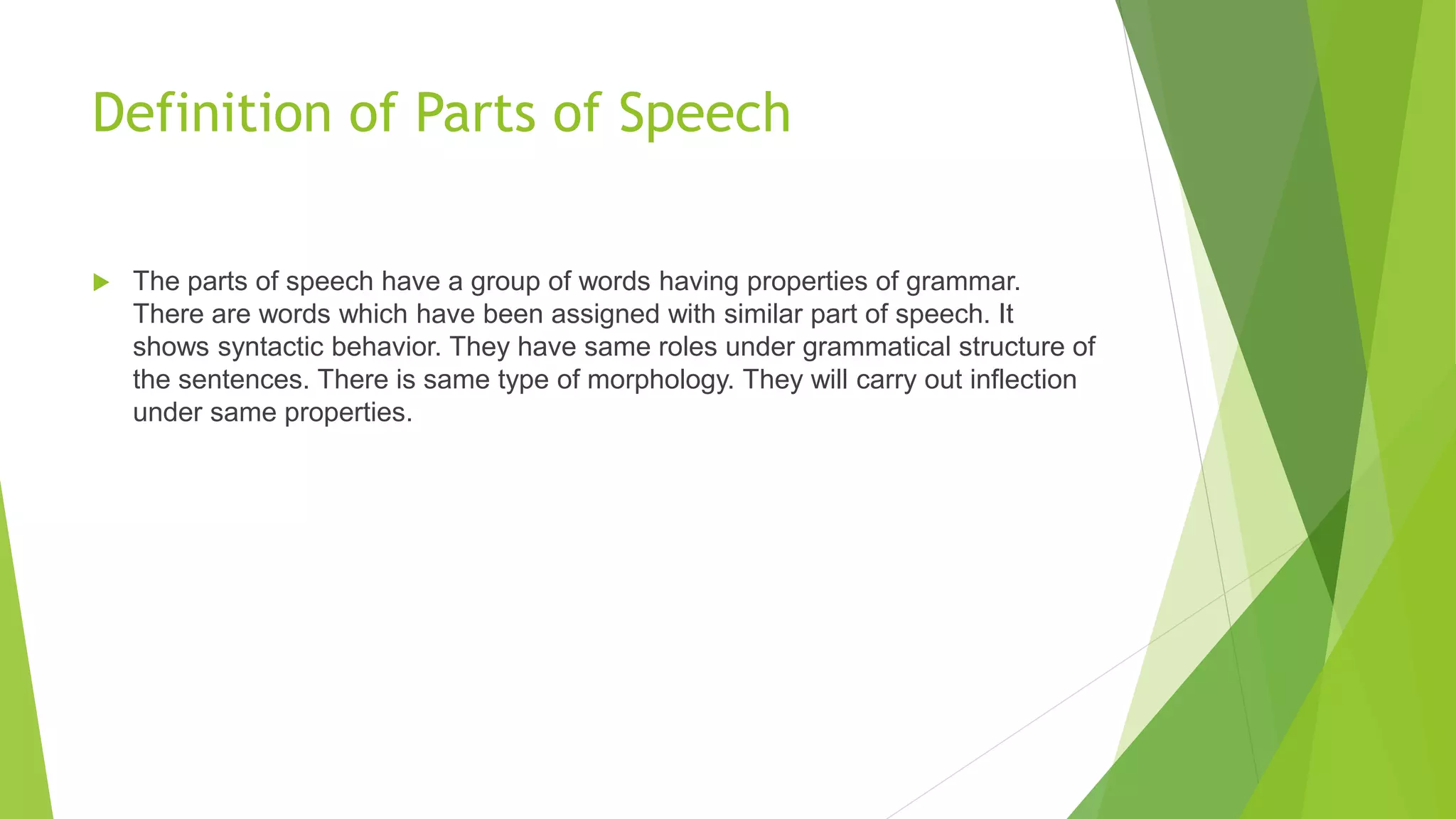 Important Tips on Parts of Speech in English | PPTX