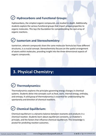 What are the Important Topics in B.Sc Chemistry Curriculum for 1st Year ...