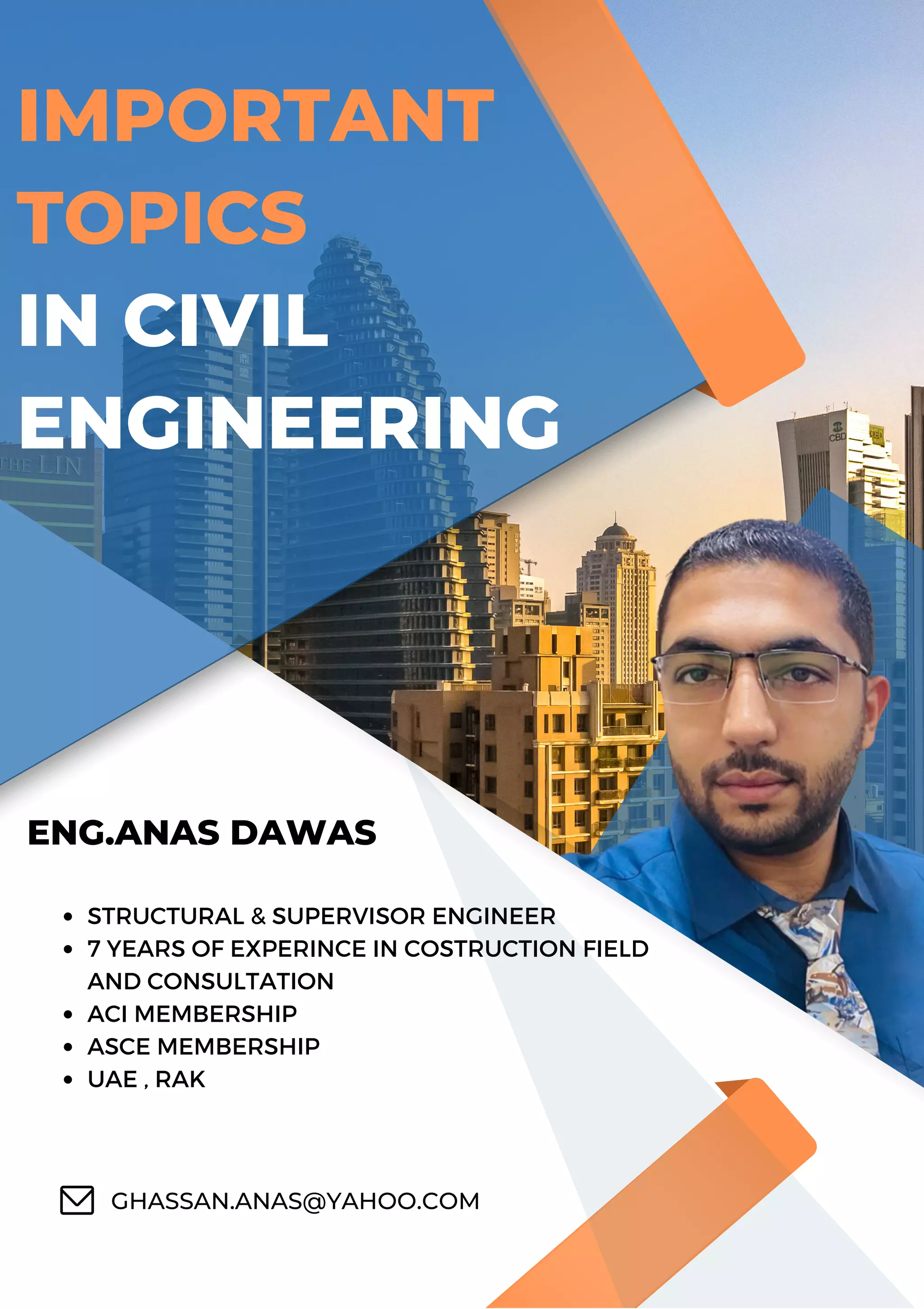 Important topics in civil engineering Eng.Anas Dawas | PDF