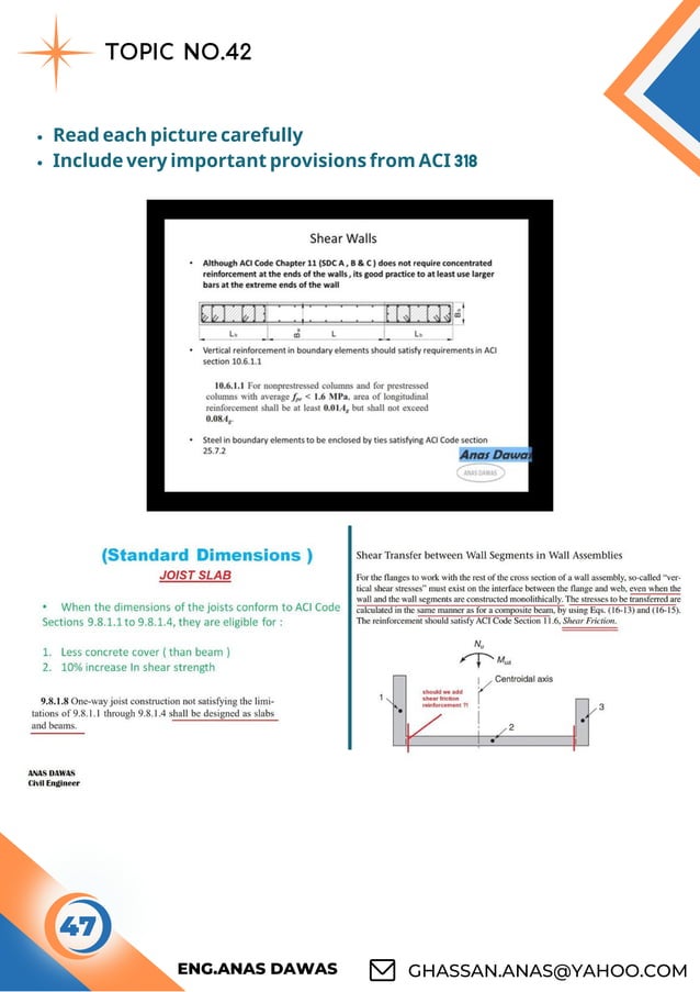 Important topics in civil engineering Eng.Anas Dawas | PDF