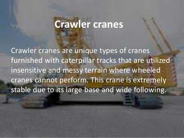 Important types of cranes | PPTX