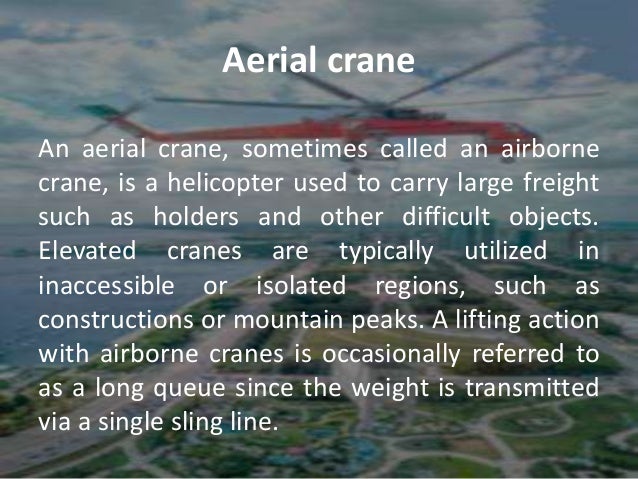 Important types of cranes | PPTX