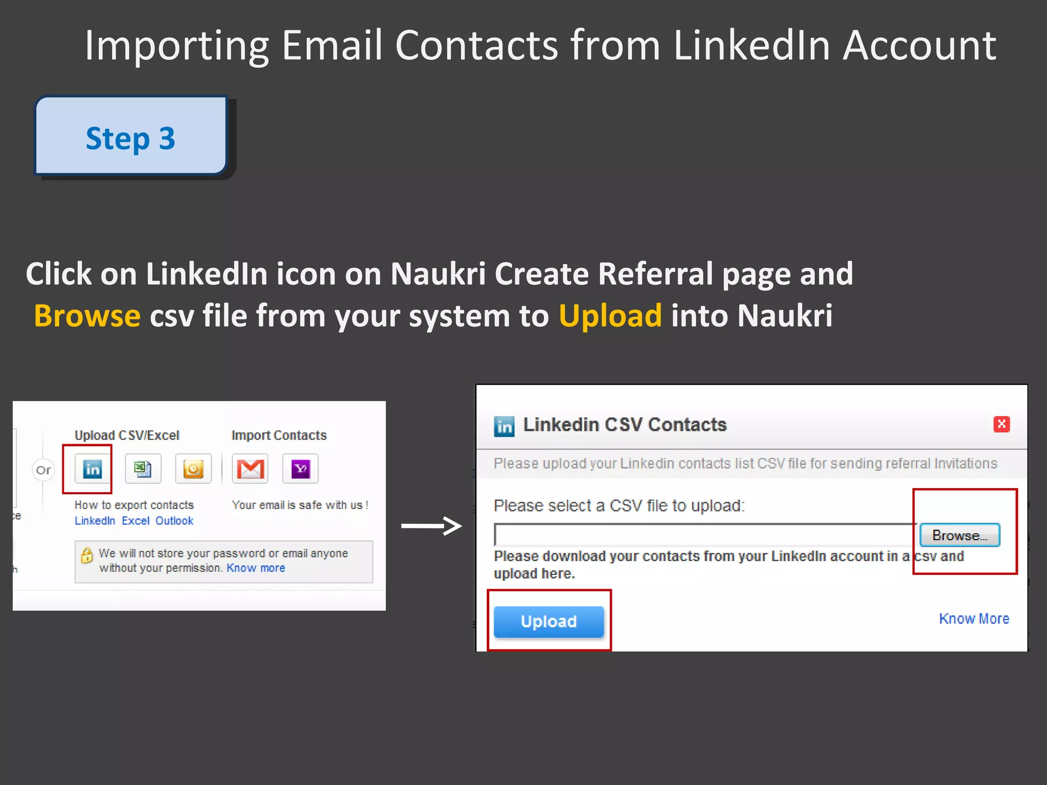 Import your contacts from LinkedIn in 3 steps | PPT