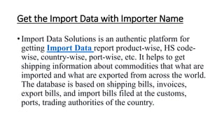 India Import Data | PPTX