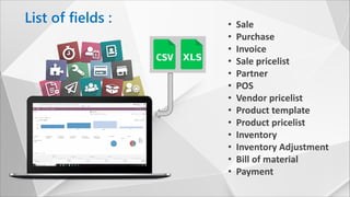 Import data in_odoo_using_csv_excel_odoo_import_bridge | PPT