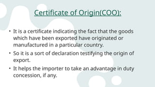 Import documents for international business.ppt