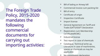 Import documents for international business.ppt