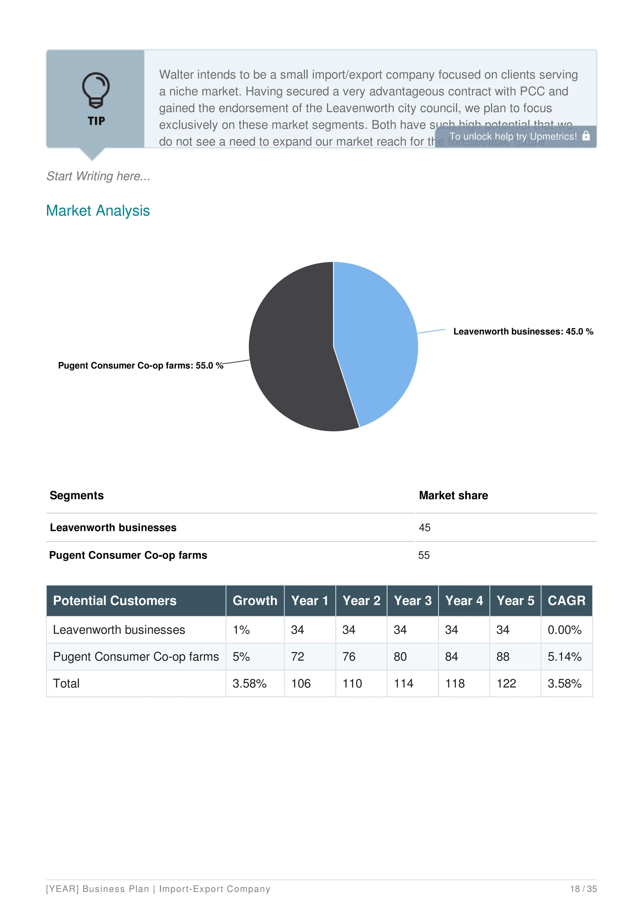 Import Export Business Plan Example | Upmetrics | PDF