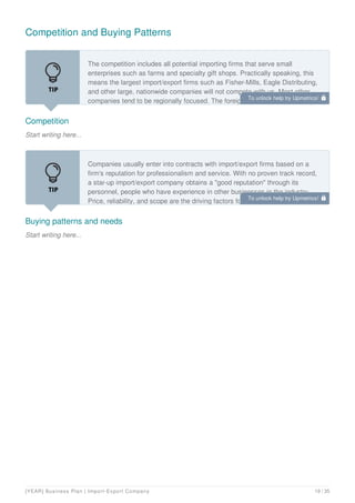 Import Export Business Plan Example | Upmetrics | PDF