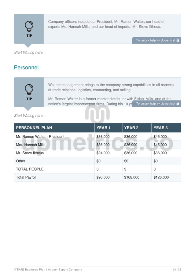 Import Export Business Plan Example | Upmetrics | PDF | Business Banking & Finance | Business