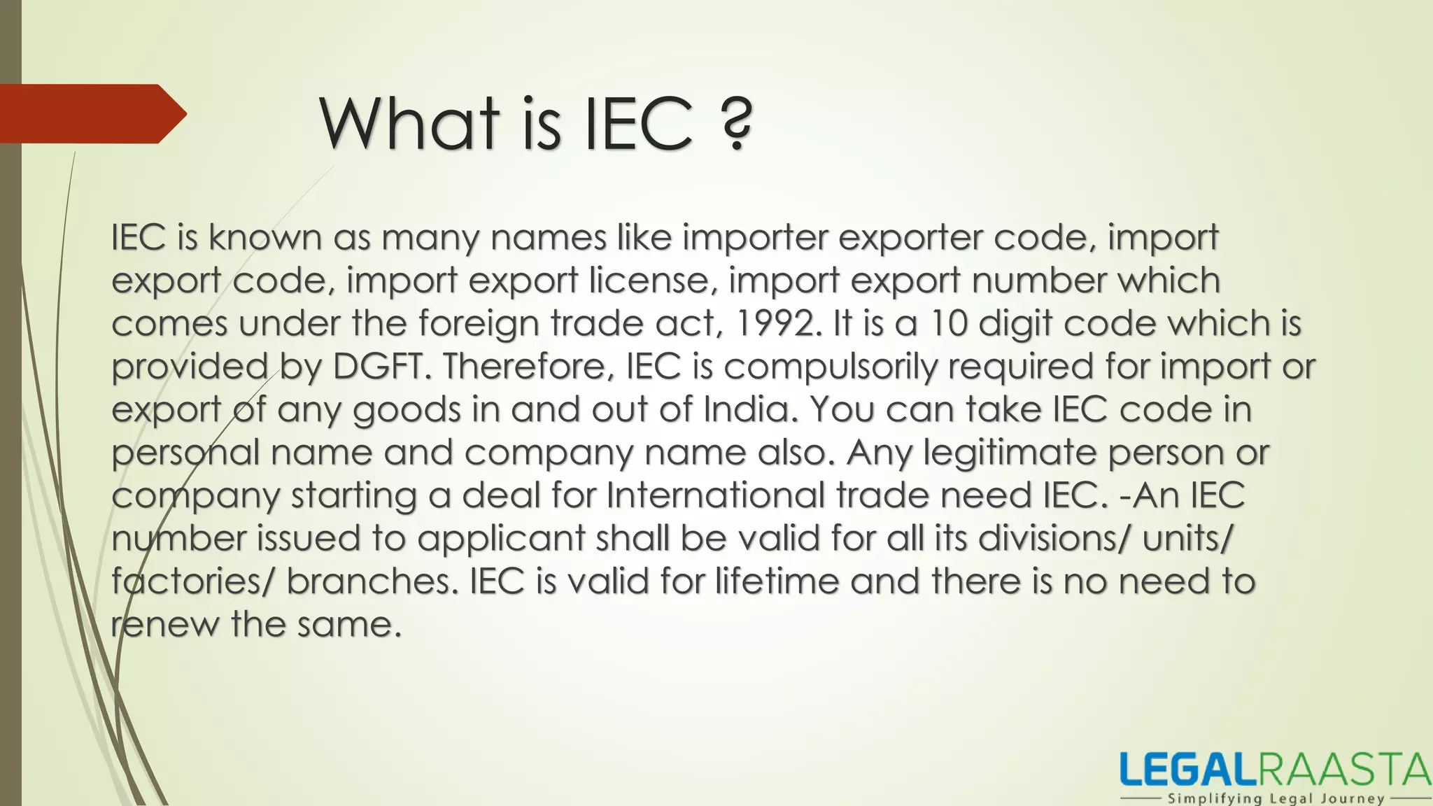 Register Import export code | PDF