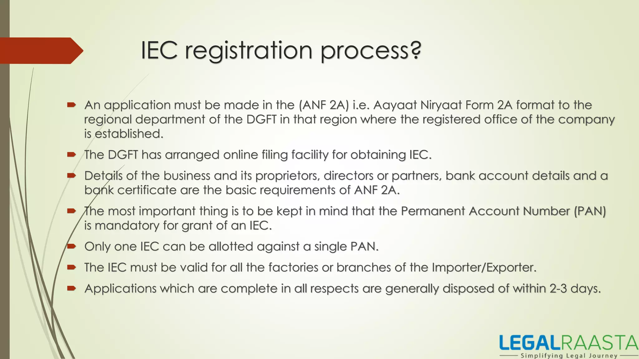 Register Import export code | PDF