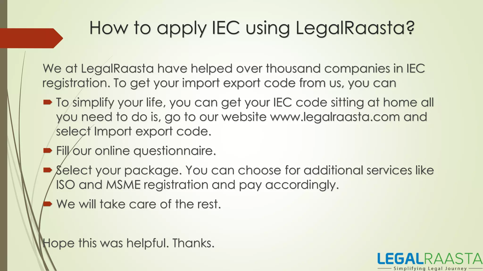Register Import export code | PDF