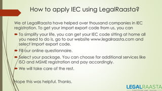 Import export Code Registration | PDF