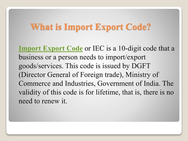 Import Export Code Registration | Legalraasta | PPTX