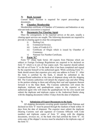 Import export documentation of Pakistan | PDF