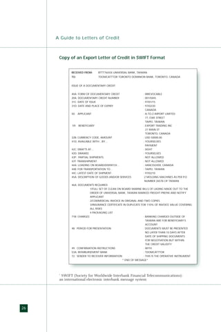 Letter Of Credit Format For Export