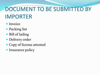 Import,export procedure | PPTX