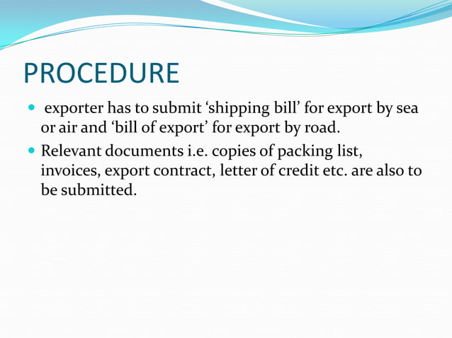 Import,export procedure | PPTX