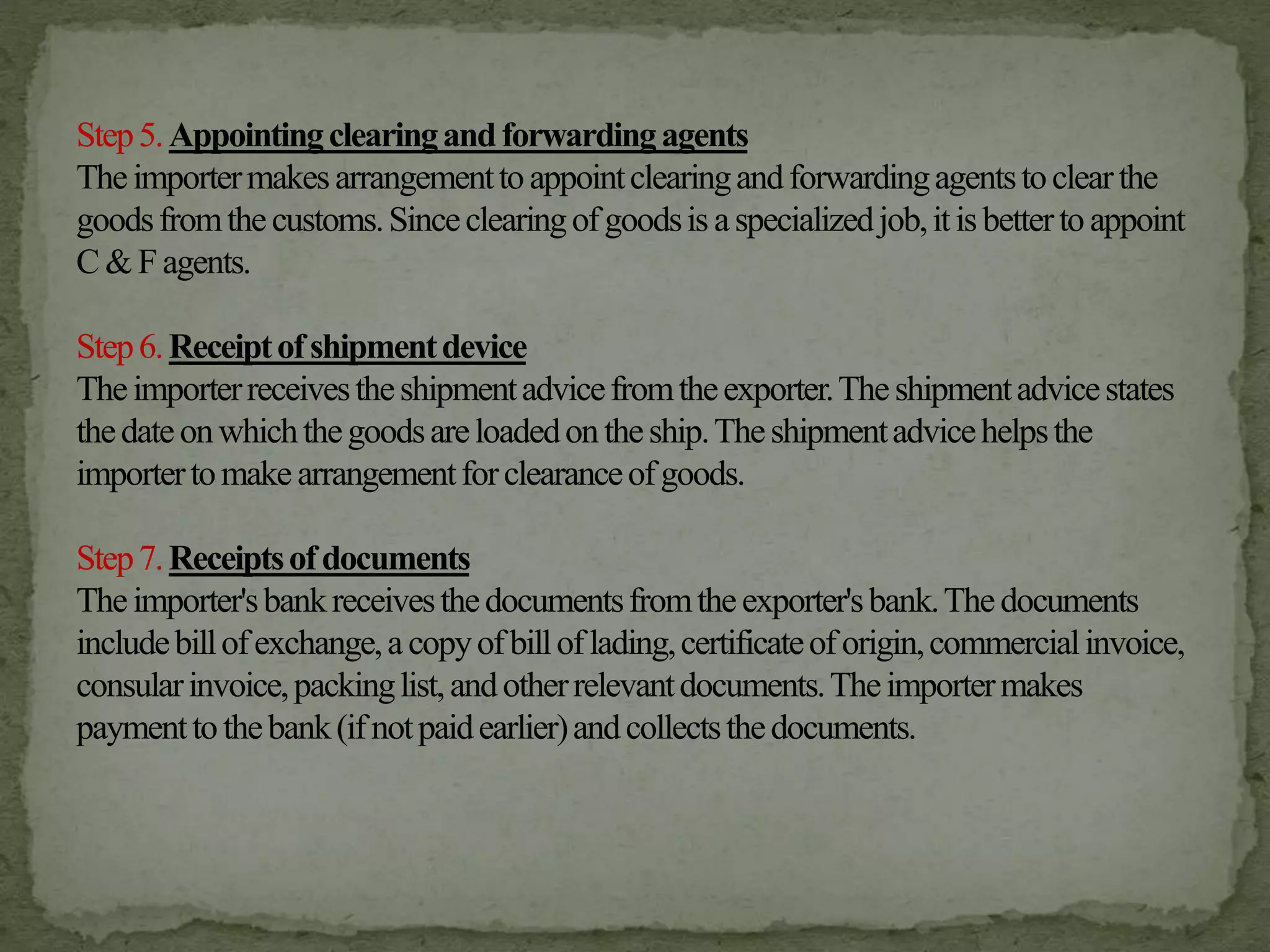 Import Export Procedure and Documentation | PPTX