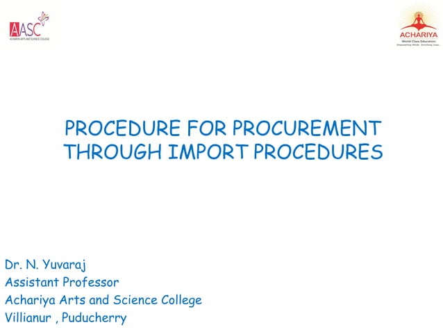 Import export procedures | PDF