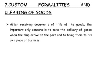 Import export procedures | PDF
