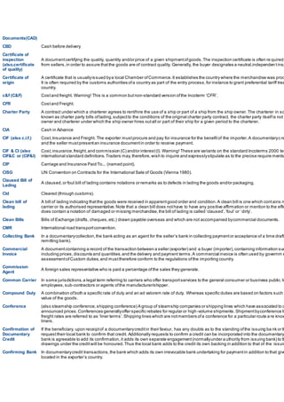 Import export terms | DOCX