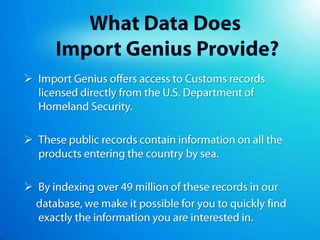 Import Genius - Overview | PPT