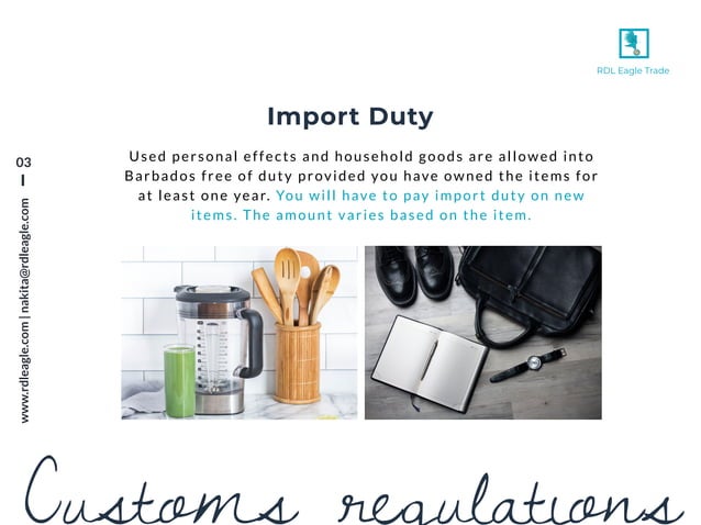 Importing Personal Effects and Household Goods into Barbados | PPT