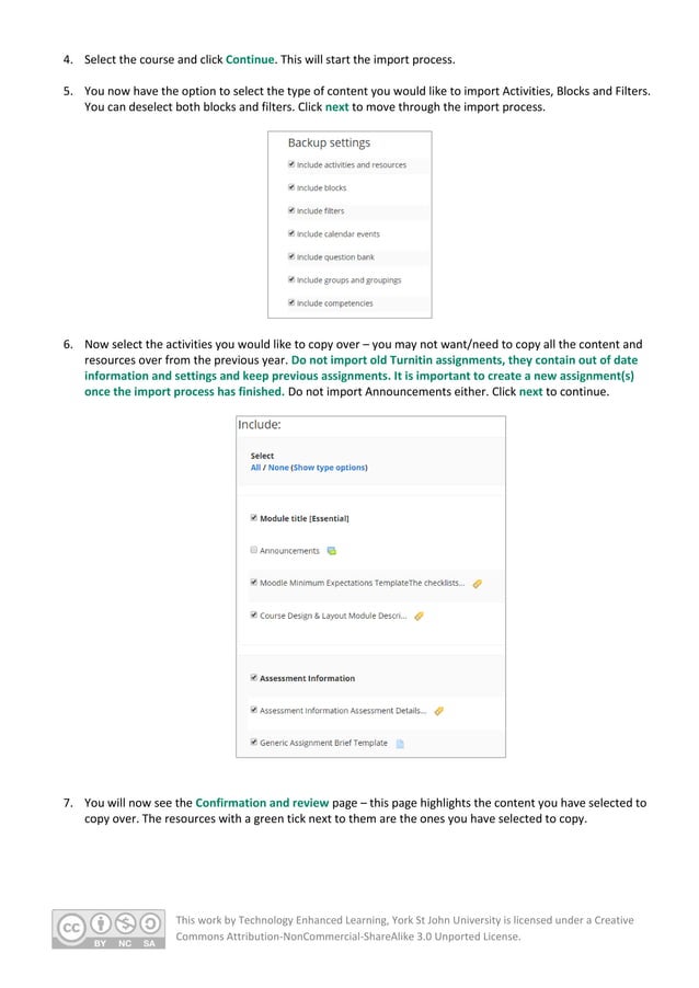 Importing content | PDF