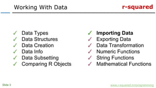 R Programming: Importing Data In R | PDF