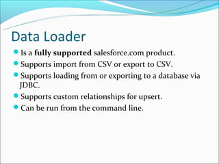 Importing data to salesforce | PPT