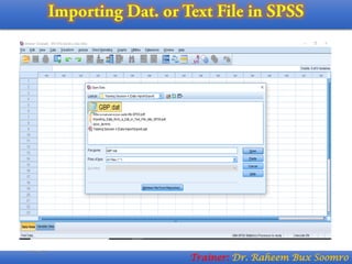 Importing excel (csv and dat) data in spss | PDF