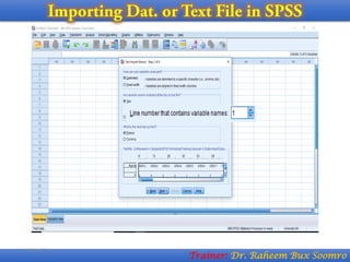 Importing excel (csv and dat) data in spss | PDF