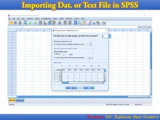Importing excel (csv and dat) data in spss | PDF