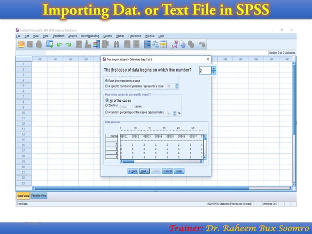 Importing Excel Csv And Dat Data In Spss Pdf