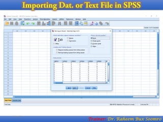 Importing excel (csv and dat) data in spss | PDF