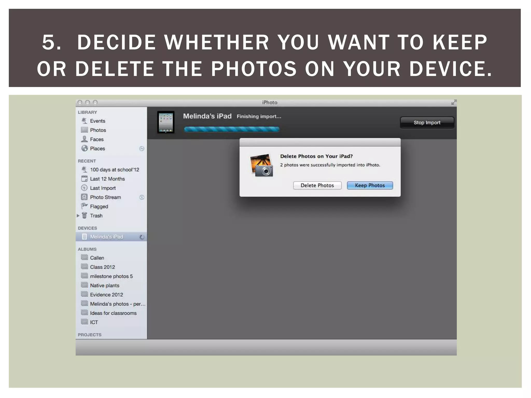 Importing from device | PPT