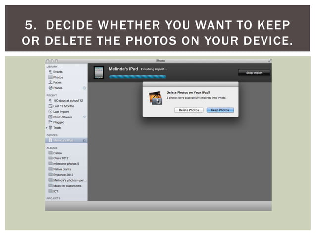 Importing from device | PPT
